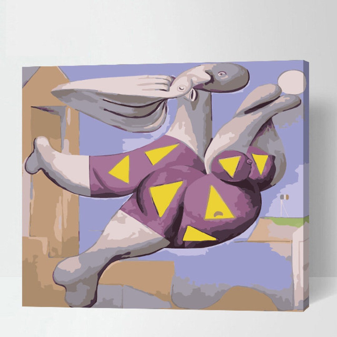 Stretched Paint by Number Kit Bather With Beach Ball, 1932 Pablo Picasso, Pablo Picasso Print ...