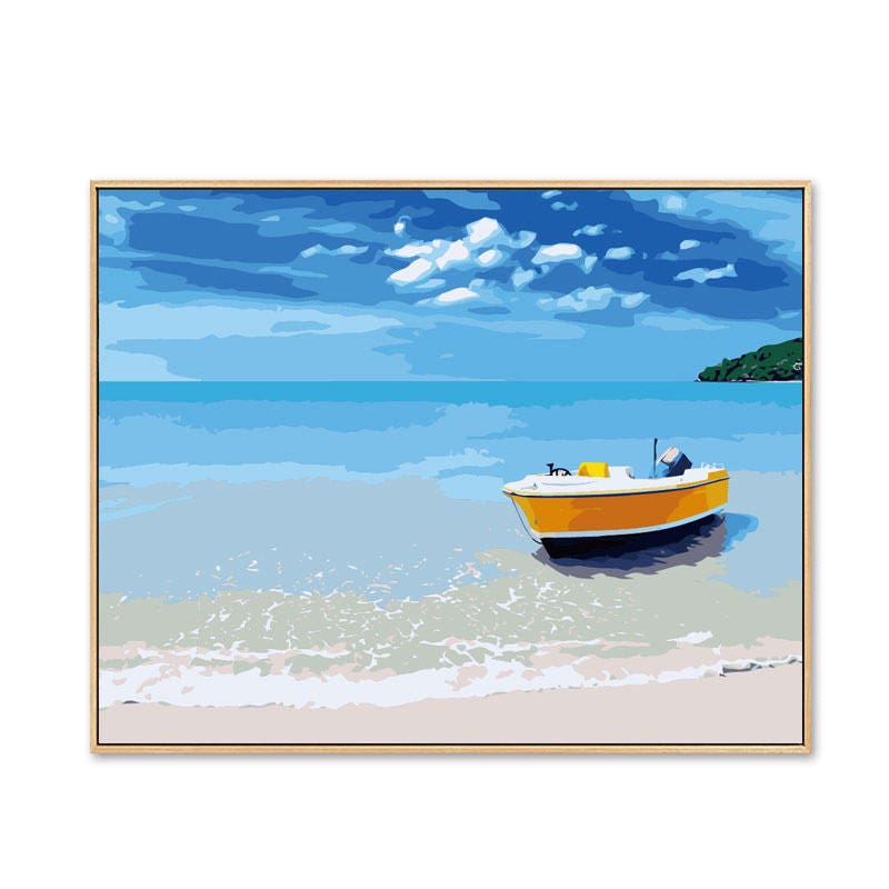 Paint by Number Kit Seascape// Oil Painting Sea on Canvas// - Etsy