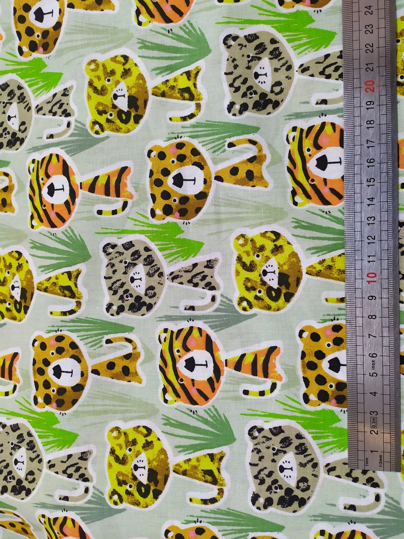Tissu enfants Les animaux de la Jungle N2...Tissu en grande | Etsy