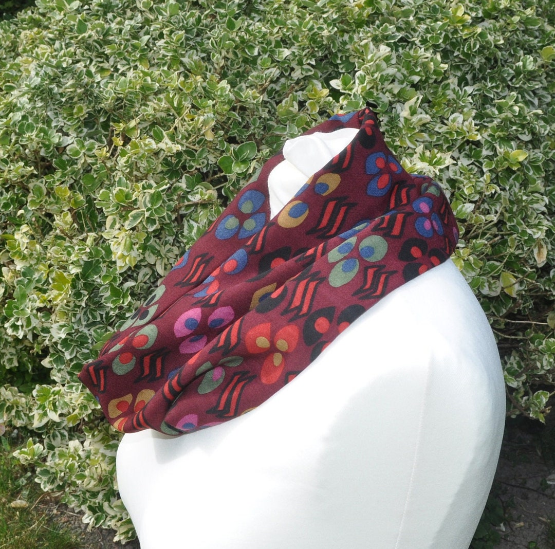 Cowl/snood in Liberty Varuna Wool Maroon Red, Green Blue Pink Mustard ...