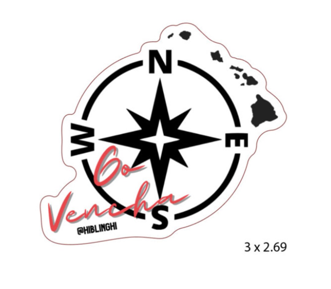 Go Vencha Die Cut Vinyl Sticker, Hawaii Stickers - Etsy