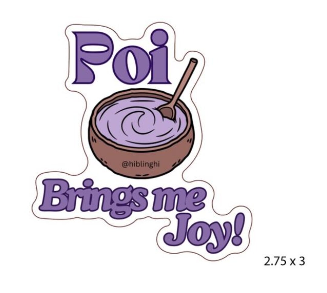 Poi Brings Me Joy Vinyl Sticker - Etsy