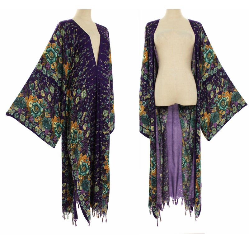 Boho Purple Duster Coat - Etsy UK