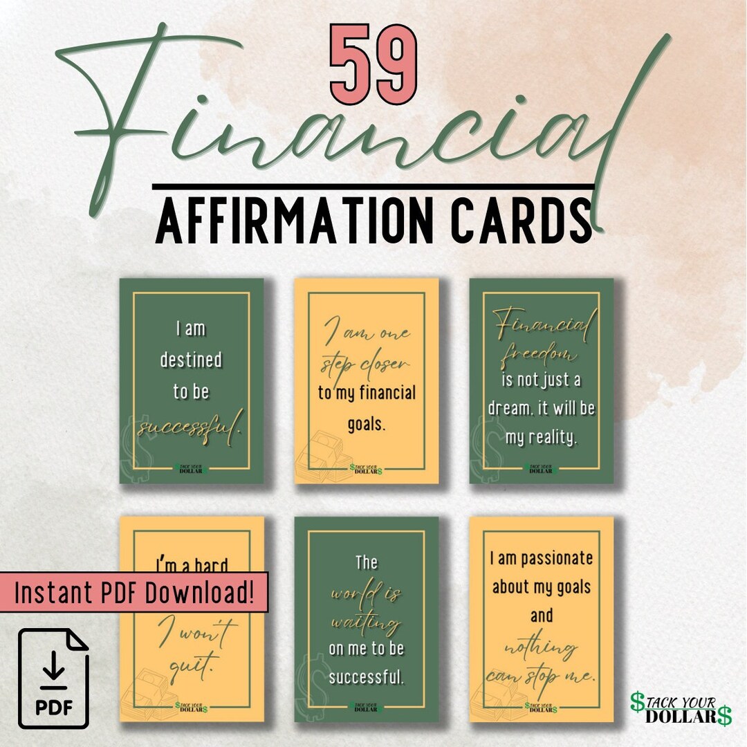 Financial Affirmation Cards Deck | Manifest Money & Abundance With A ...