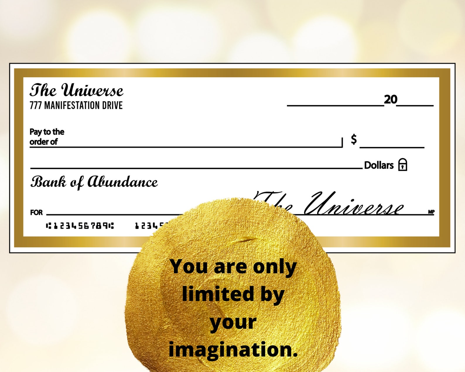 Money Manifestation Check Law Of Attraction Law Of Abundance Vision