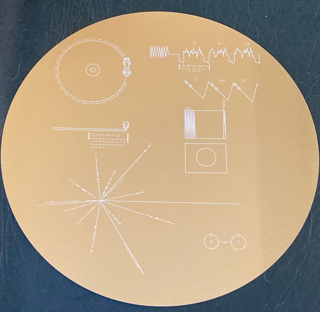 Full Size Replica NASA VOYAGER Golden Record Cover METAL With ...