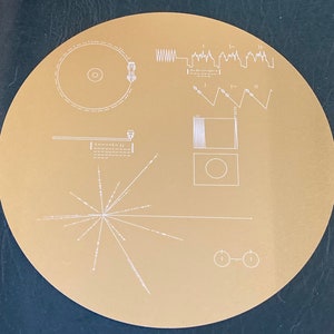 Full Size Replica of NASA VOYAGER Golden Record METAL With 2 ...