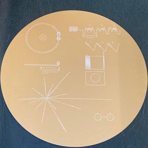 Full Size Replica of NASA VOYAGER Golden Record METAL With 2 ...