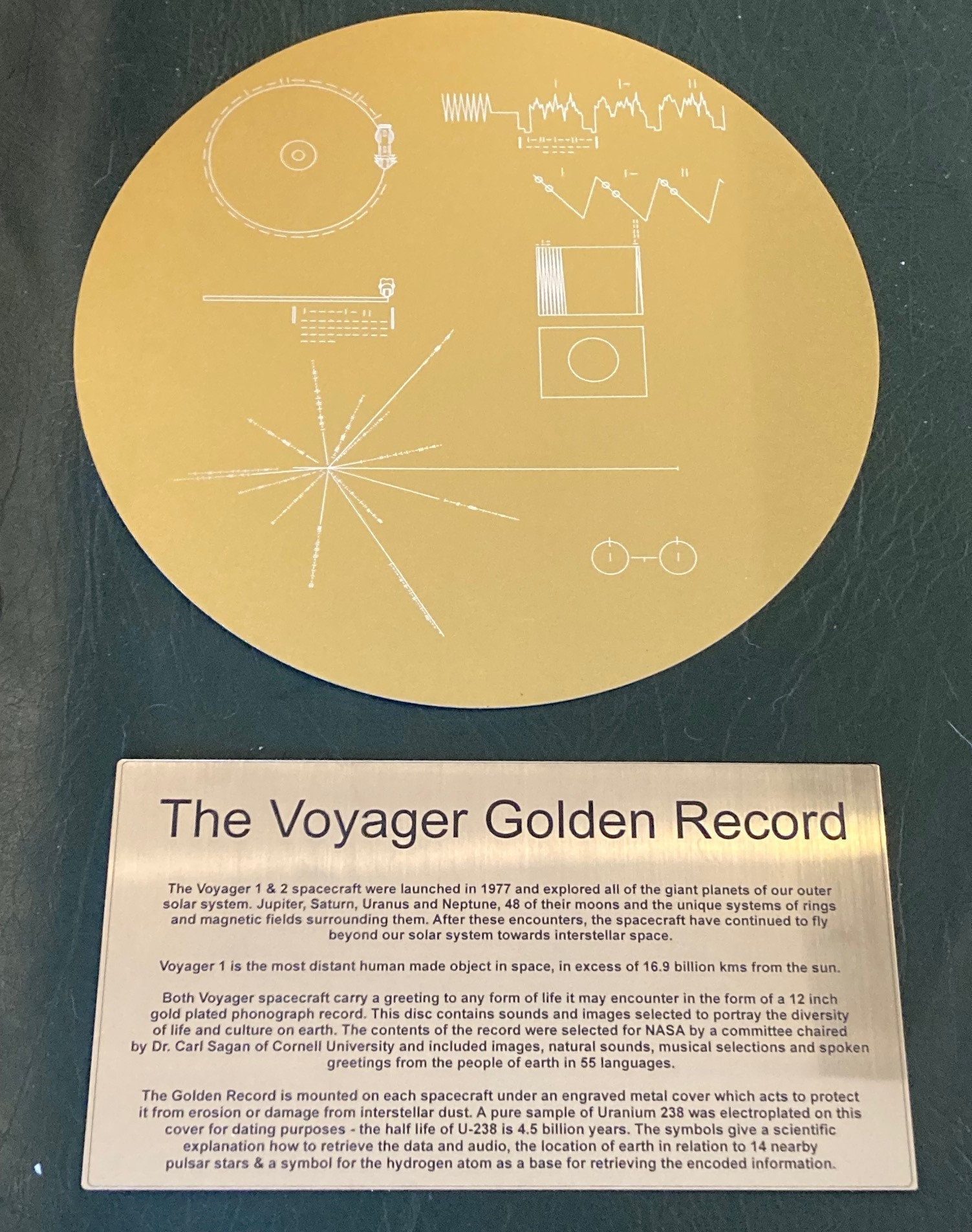 Full Size Replica NASA VOYAGER Golden Record METAL With - Etsy