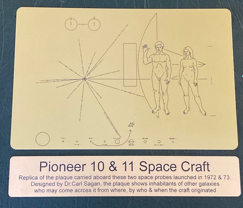 Pioneer Plaque 10/11 METAL Space Probe NASA - Small Engraved ...