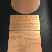 Mirrored Gold Voyager Golden Record the Sounds of Earth Fridge Magnet ...