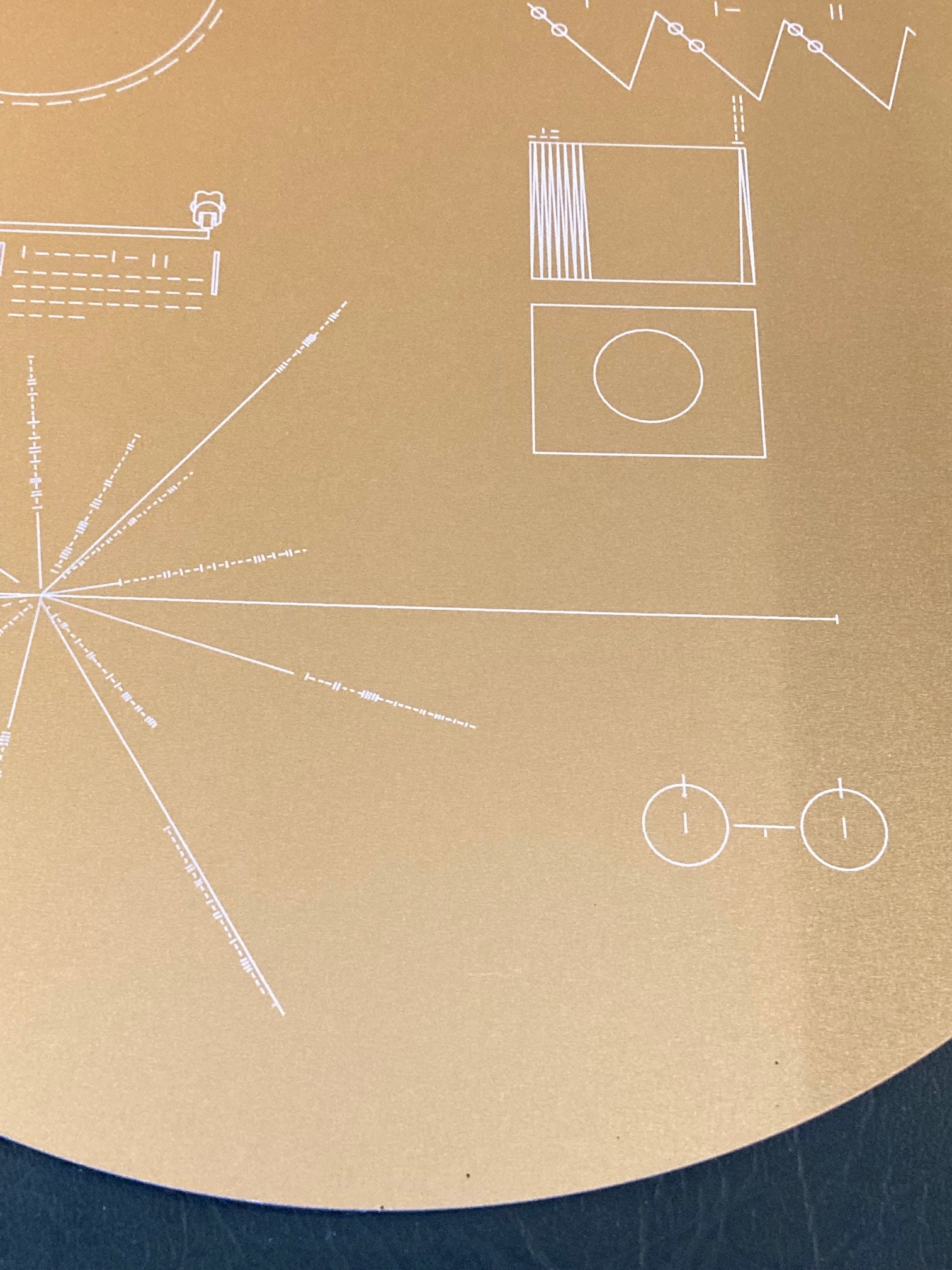 Full Size Replica NASA VOYAGER Golden Record Cover METAL With ...