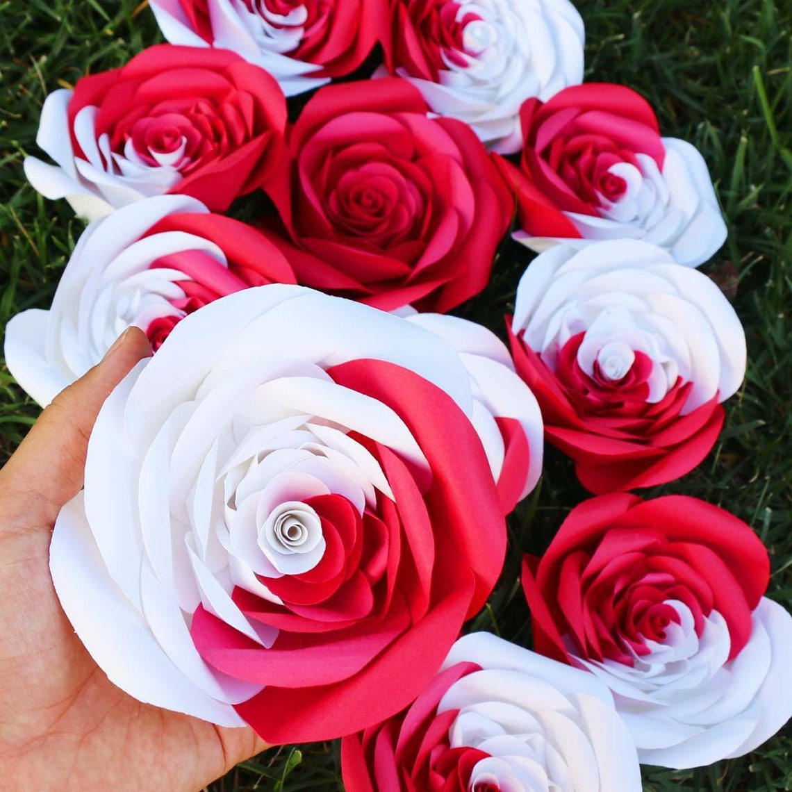 Paper Flower Roses Sets - Etsy