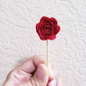 Small Paper Rose Cake/food Topper for Party and Events - Etsy