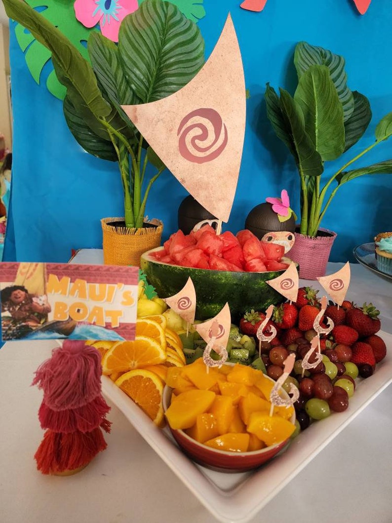 Download File ONLY Moana Themed Food/cupcake Decorative Picks: - Etsy