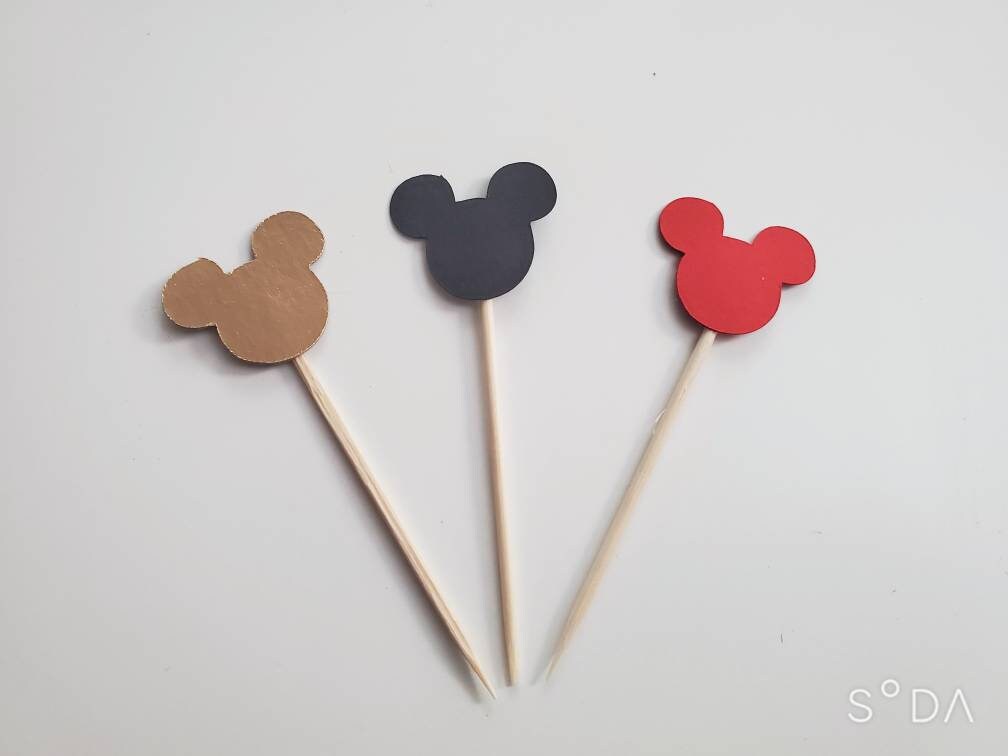 Mickey Themed Head Shape Cake/cupcake/food Topper for Any - Etsy