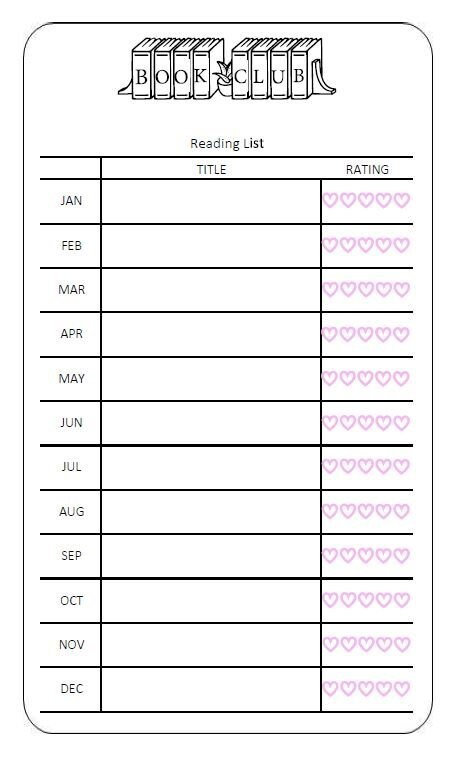 Printable Library Card Bookmark | Book Club Reading List - Etsy