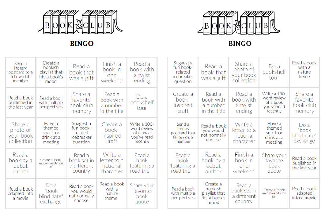 Book Club Bingo | Printable Bingo Challenge - Etsy