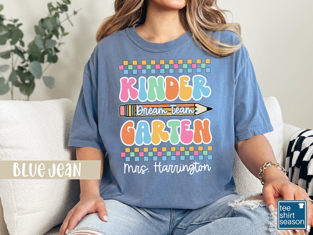 Kindergarten Teacher Shirt, Custom Teacher, Comfort Colors, Back to ...
