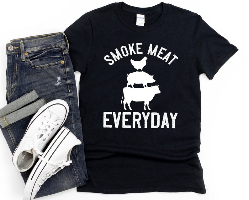 Meat Smoker Shirt, Hoodie, Smoke Meat Everyday, BBQ Gift for Dad ...