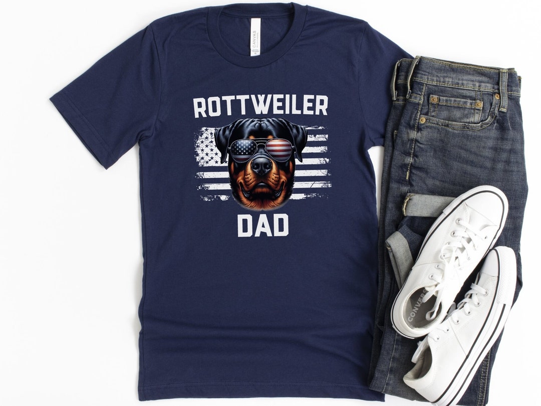 Proud Rottweiler Dad Shirt, Dog Dad Gift, Rottweiler Fathers Day Tee ...