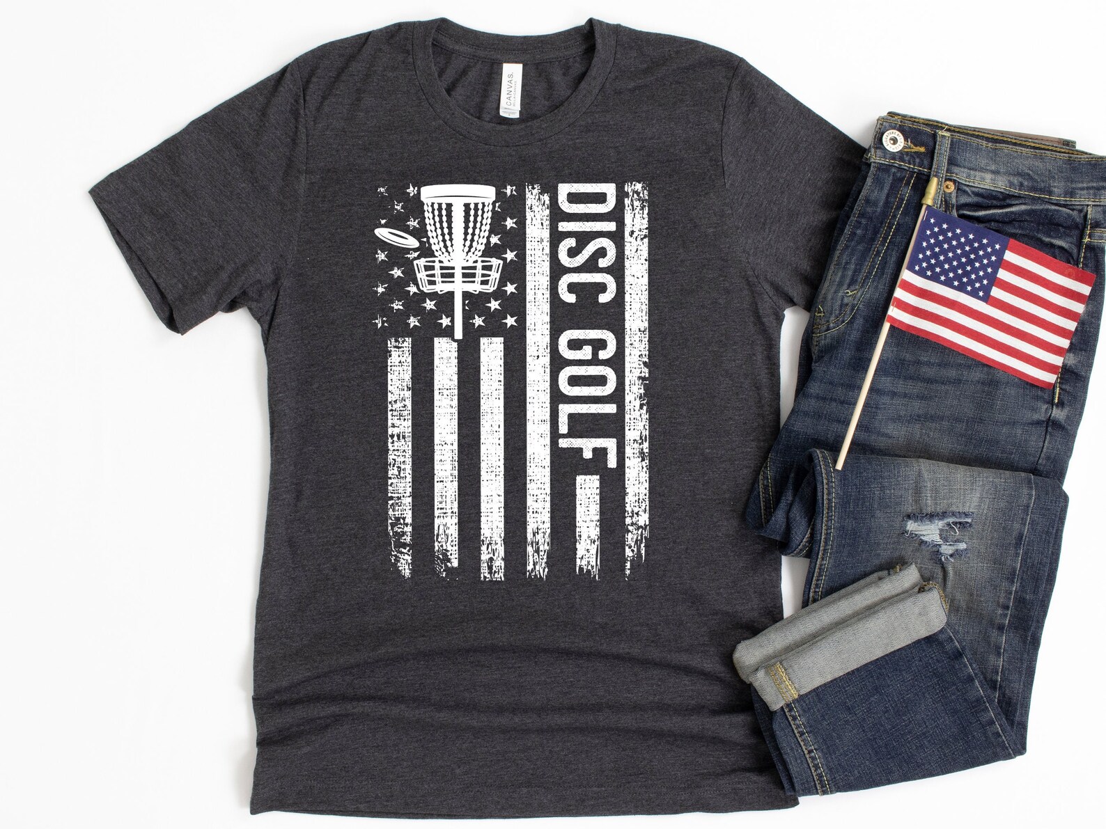 Disc Golf Gift for Men American Flag Golf Shirt Disc Golfer - Etsy