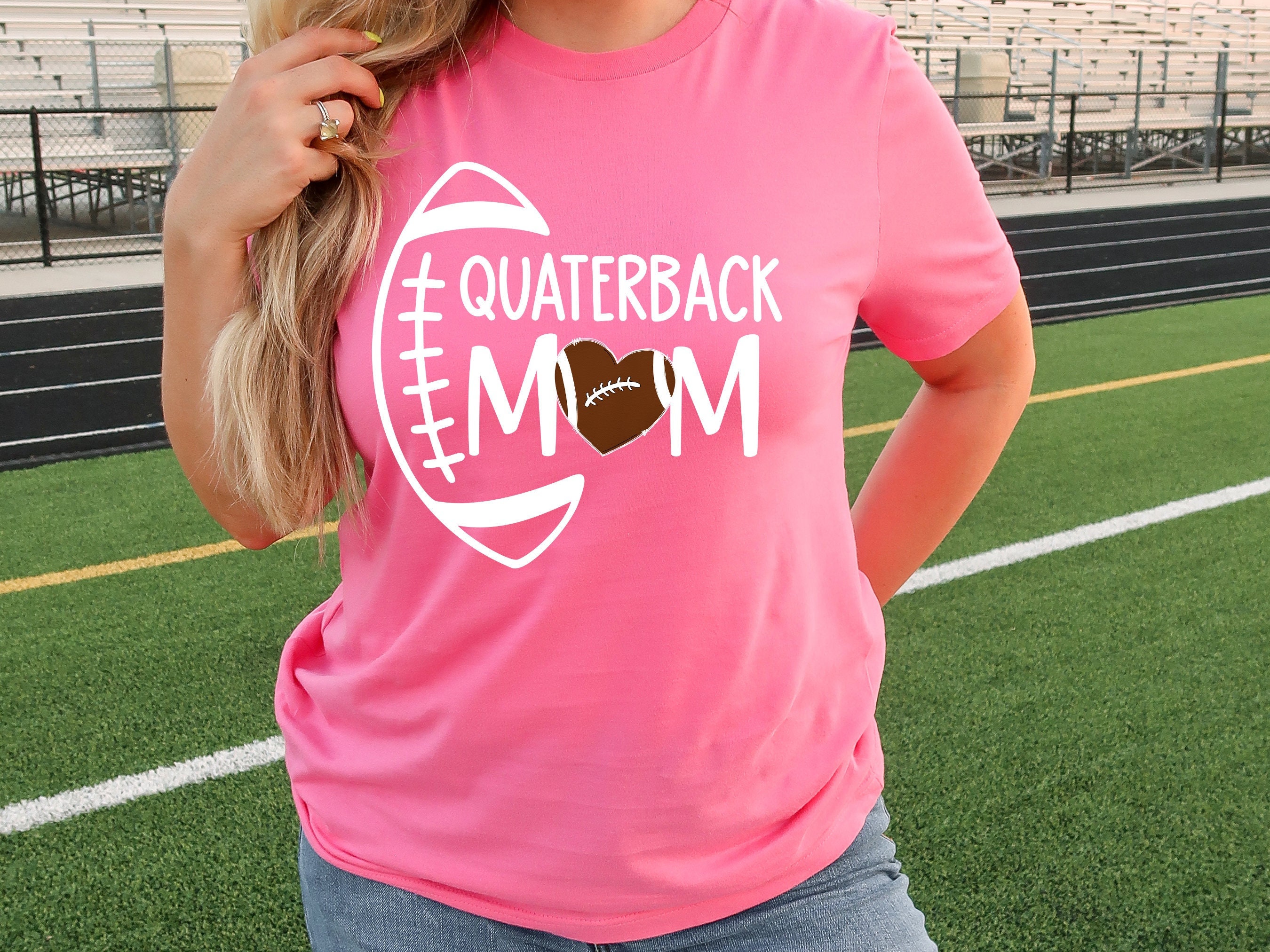 Football Mom Shirt, Gift for Football Mom, Quarterback Mom, Sports Mom ...
