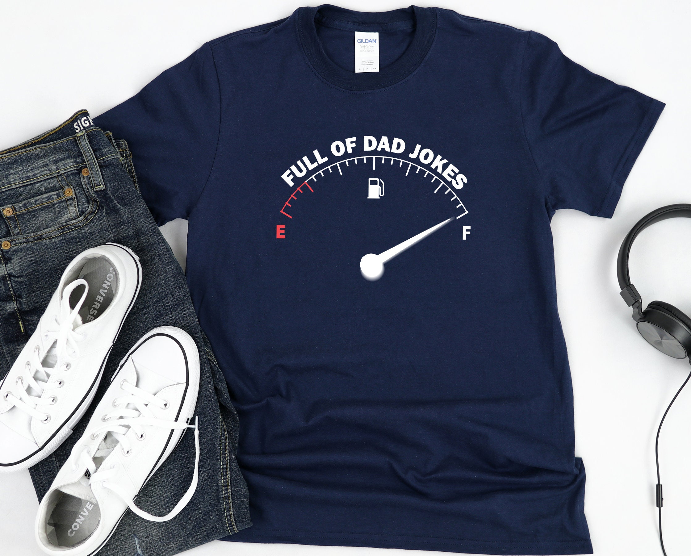 Full of Dad Jokes Shirt, Funny Dad Joke Gift for Father, Mens Pun Short ...