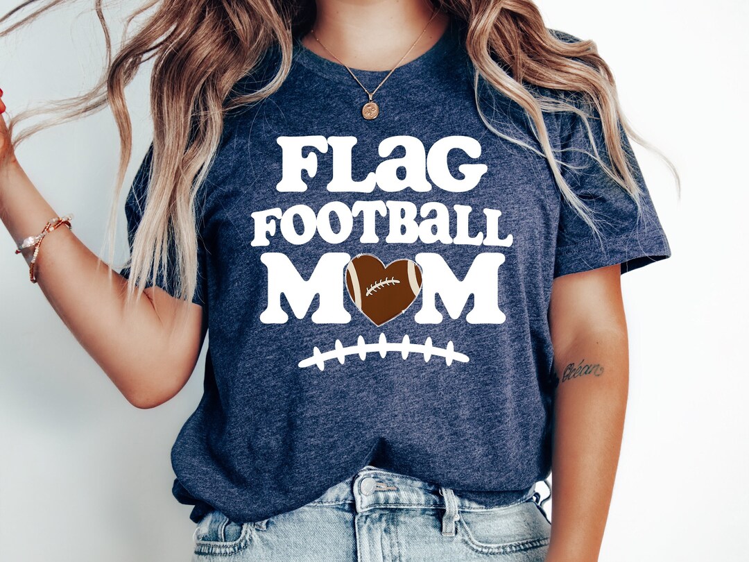 Flag Football Mama Tee/ Flag Football Mom/ Football Game Day Shirt Gift ...