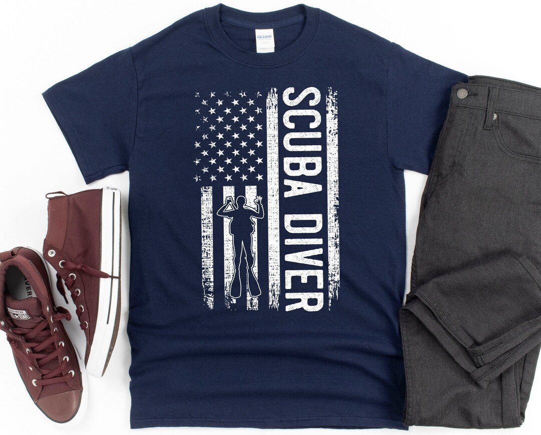 Scuba Diver Flag / Shirt / Hoodie / Scuba Diving Gift / American Flag ...