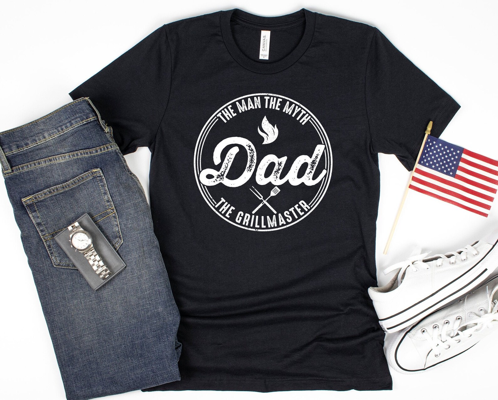 BBQ Dad Shirt, Dad the Man the Myth the Grillmaster, Funny Barbecue ...