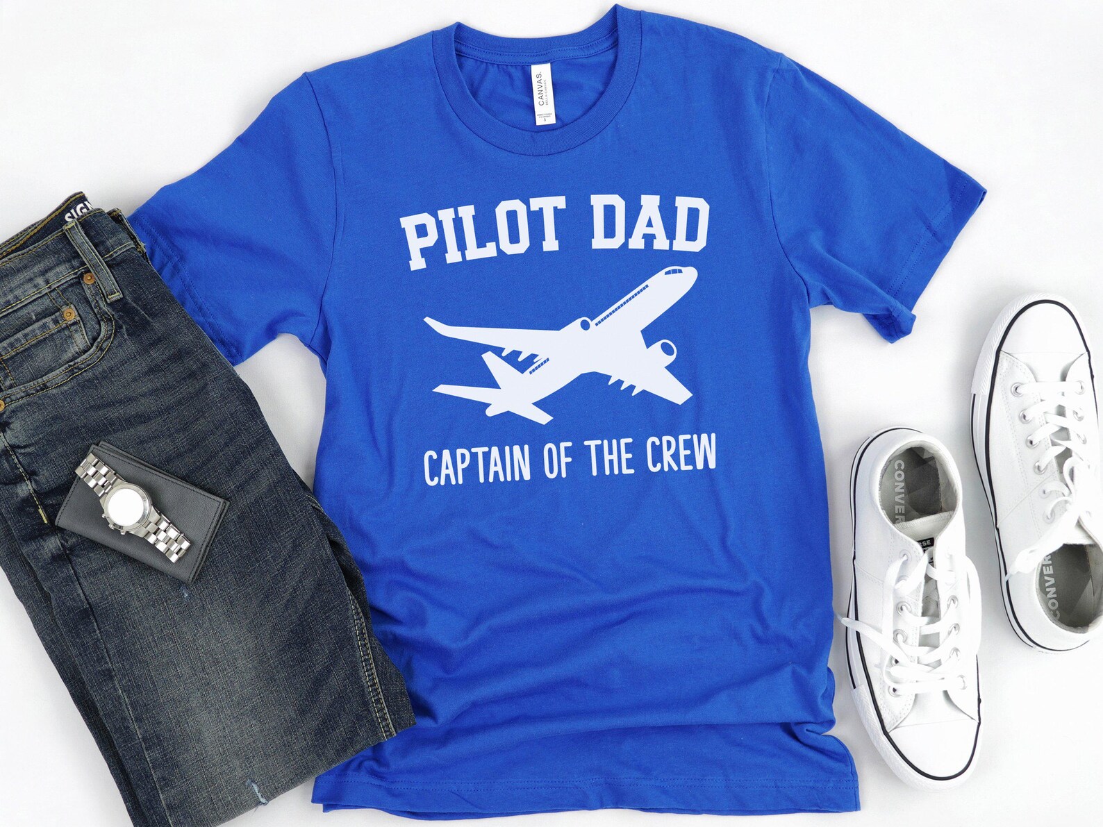 Pilot Dad Shirt, Funny Aviation, Captain of the Crew, Gift for ...