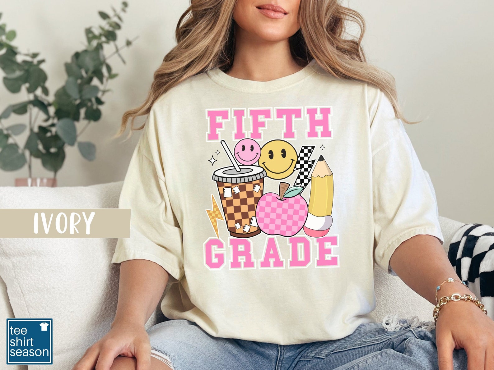 Fifth Grade Teacher Shirt, Comfort Colors, Retro 5th Grade Tee, Back to ...