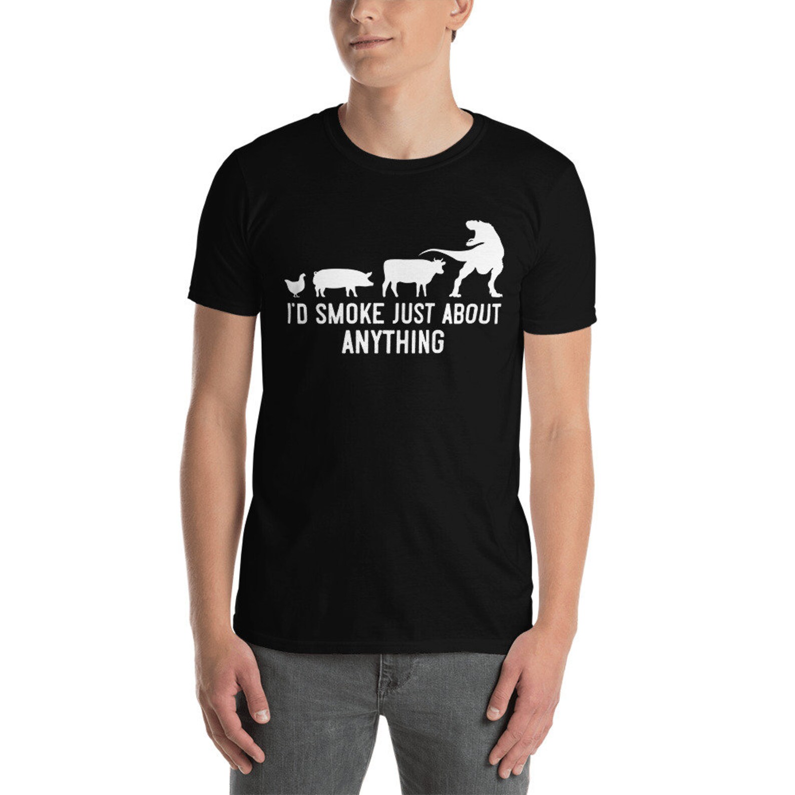 Meat Smoking Shirt, I'd Smoke Just About Anything, Hoodie, Funny BBQ ...