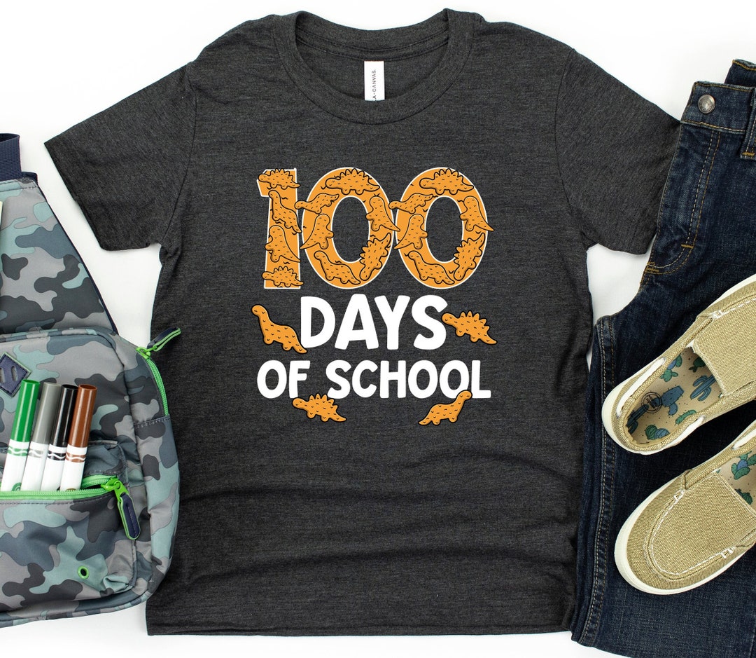 100 Days of School Shirt for Kids, Dino Nuggets, Kids Nuggets Lover ...