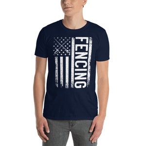 Fencing Shirt, Fencing Sport Gift, American Flag Gift for Fencer ...