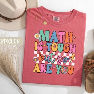 Math Teacher Shirt, Retro Teacher Tee, Comfort Colors, Back to School ...