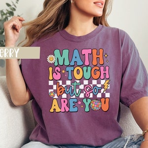 Math Teacher Shirt, Retro Teacher Tee, Comfort Colors, Back to School ...