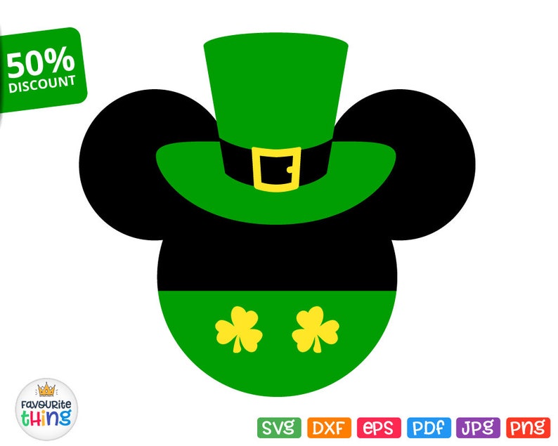 Mickey Leprechaun Svg Disney St Patricks Day Svg St Etsy