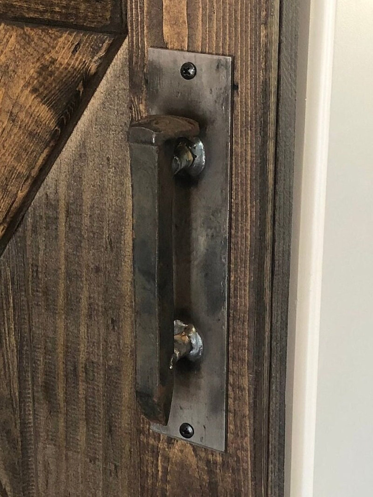 Railroad Spike Door Handle Drawer Pull Hand Forged - Etsy