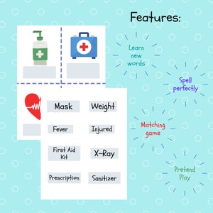 Kids Printable Doctor Game: Learn and Play - Etsy