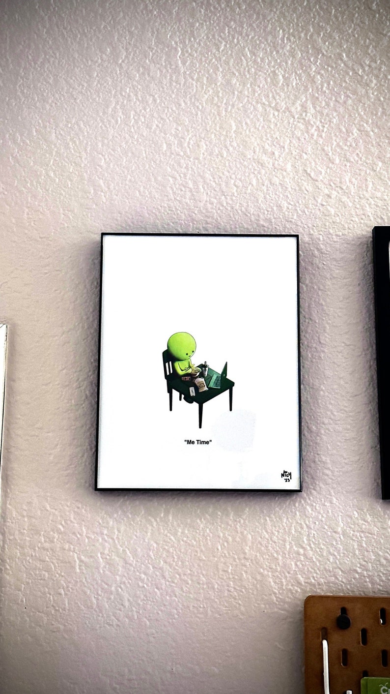 Me Time Smiski Poster - Etsy