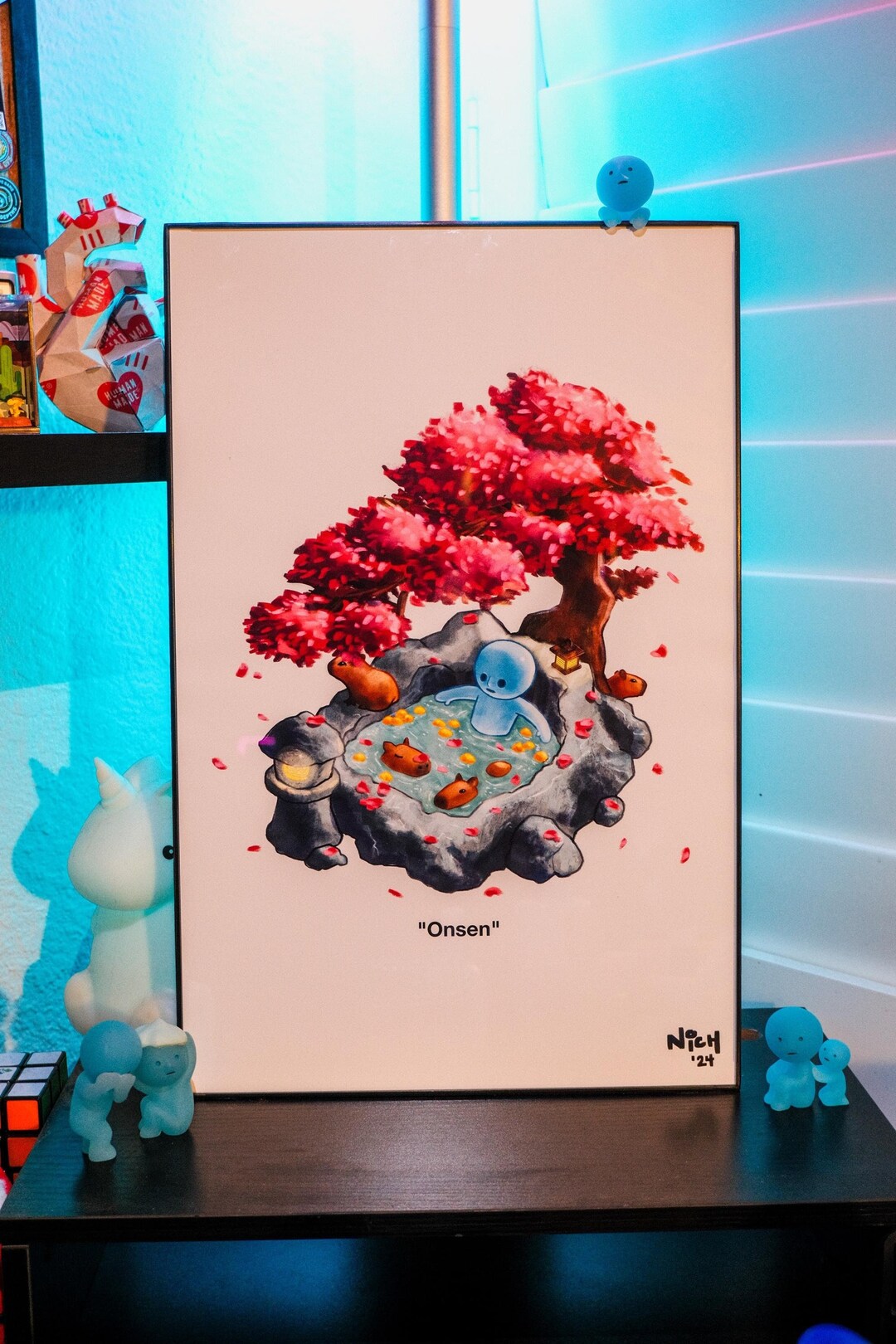 Onsen - Smiski Poster - Etsy