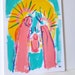 Abstract Nativity Scene Painting Pastel Color Birth of Jesus Wall Art ...