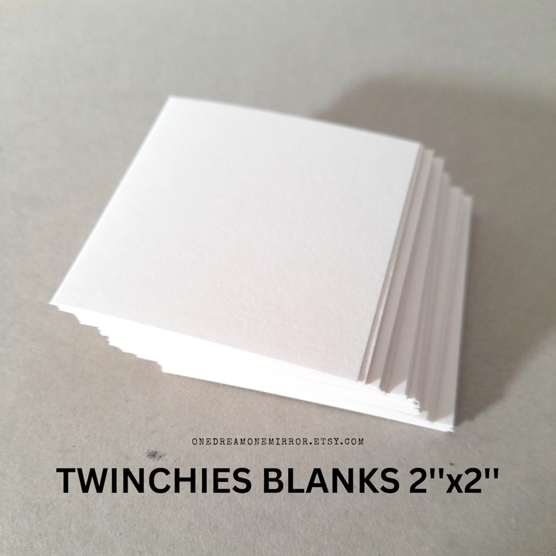 2x2 Inch Blank Cards Pre-cut Twinchies Mixed Media Paper Supply DIY Art ...