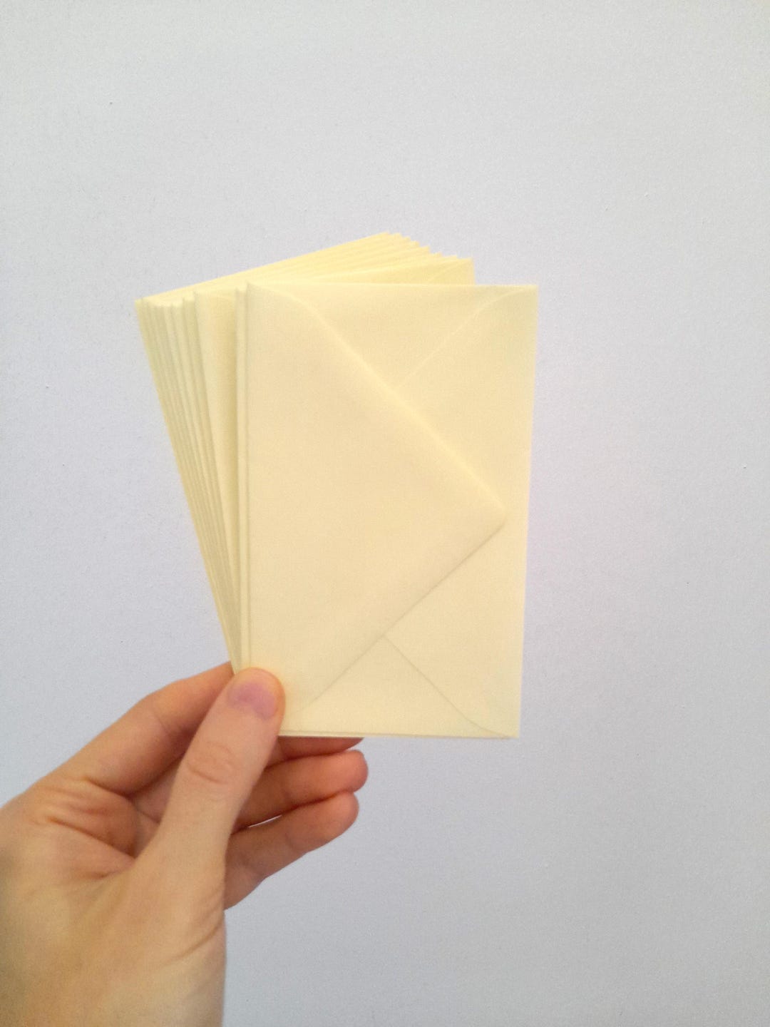 10 Pastel Yellow Mini Envelopes, Gum Seal (7.5cmx12cm) - Etsy