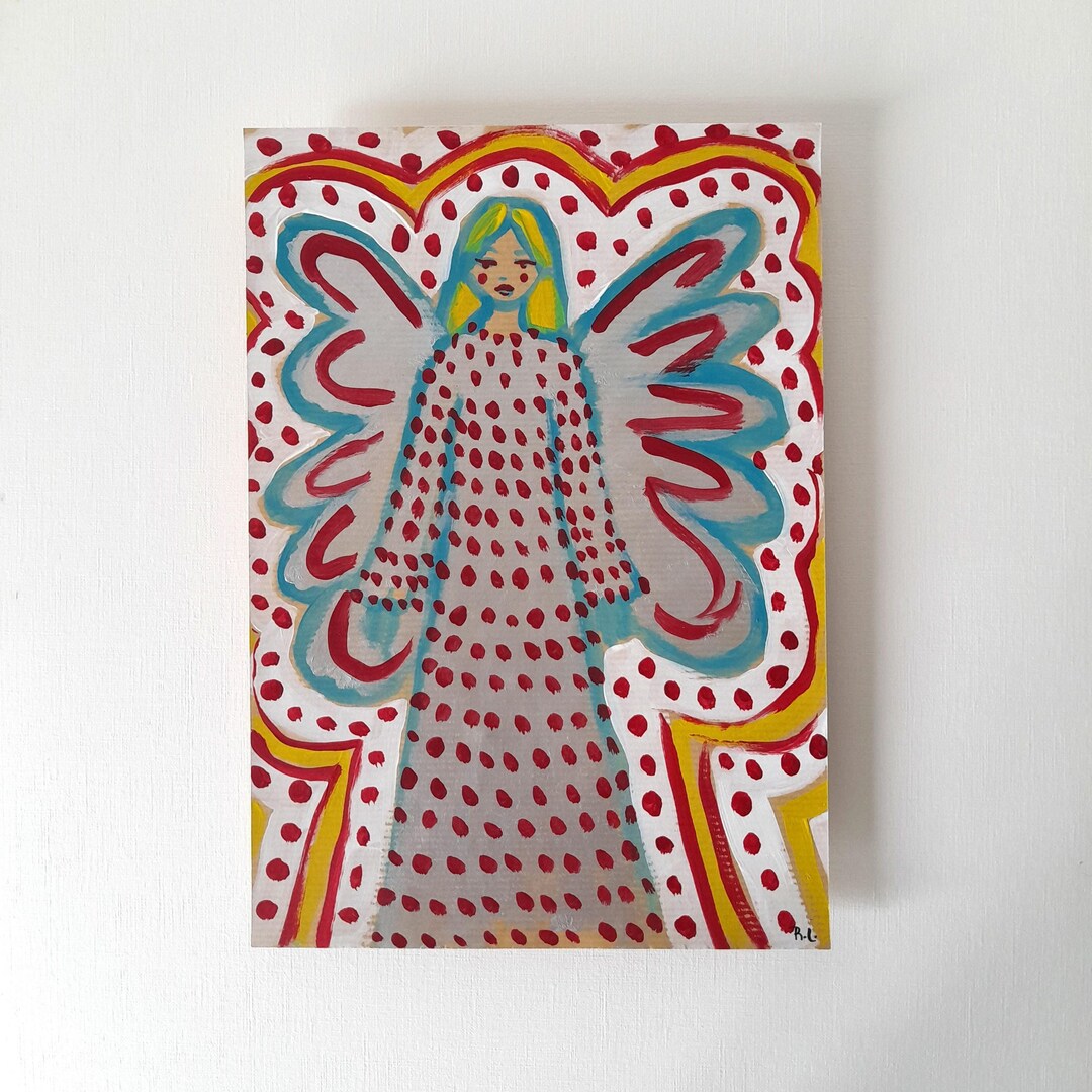 UNIQUE ORIGINAL Angel Art, Christmas Wall Decor for Living Room, Xmas ...