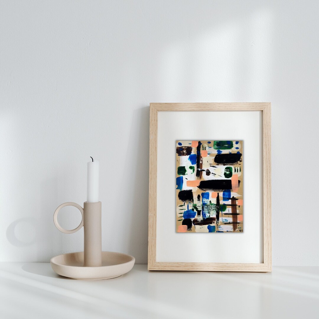 Rustic Abstract Art for Small Wall Rustic Abstract Art for Gallery Wall ...