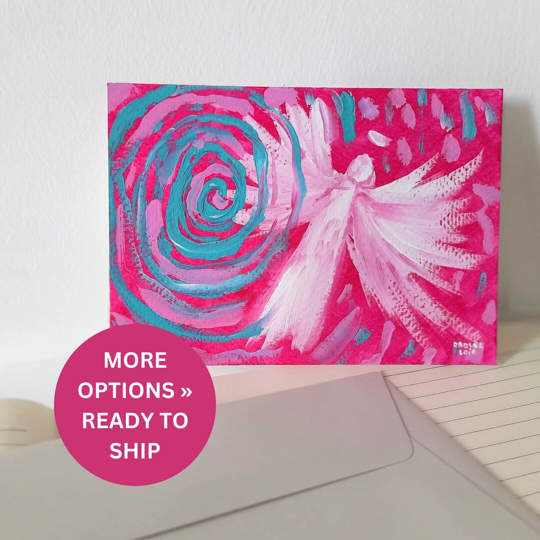 Postcard Angel Abstract Art Postal Card Religious Postcard - Etsy