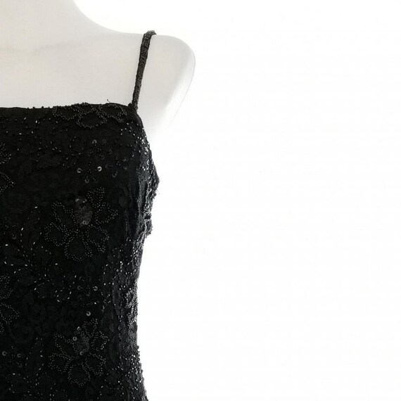 2000s Phase Eight black lace sequin dress - Gem